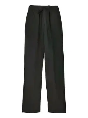 EMMA E GAIA Drawstring Wide-leg Trousers - Black