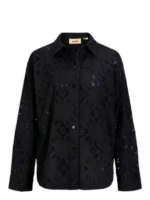 JJXX Freya Broderie-anglaise Shirt - Black