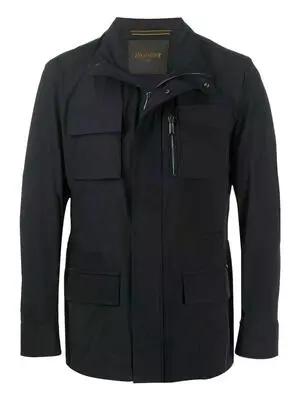 MOORER Manolo Multi-pocket Jacket - Blue
