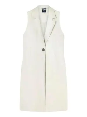 Armani Exchange Sleeveless Notched-lapel Trench Coat - Neutrals