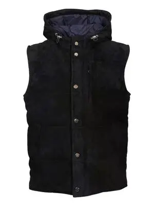 AL DUCA D’AOSTA 1902 Quilted Suede Gilet - Blue
