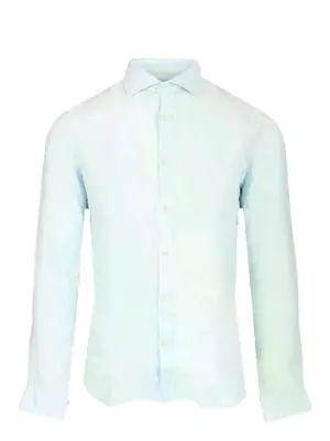 AL DUCA D’AOSTA 1902 Spread-collar Linen Shirt - Blue