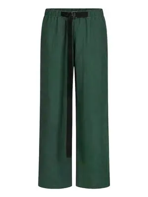 PAURA Belted Elasticated-waist Trousers - Green
