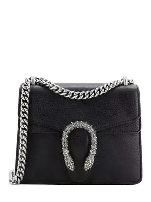 Gucci Dionysus Leather Mini Crossbody Bag - Black