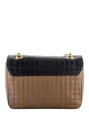 Celine Quilted Leather Medium Shoulder Bag - Black