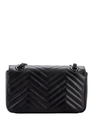 Gucci Gg Marmont Matelassé Leather Shoulder Bag - Black