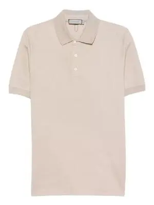 Canali Short-sleeve Polo Shirt - Brown