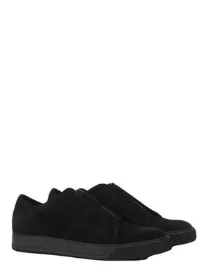 LANVIN Zip-detail Suede Sneakers - Black