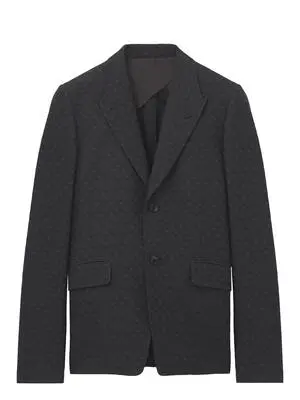 Alexander McQueen Skull Jacquard Single Breasted Jacket - Brown