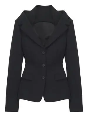 Alexander McQueen Off-the-shoulder Harness Jacket - Black