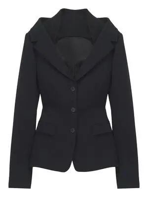 Alexander McQueen Off-the-shoulder Harness Jacket - Black