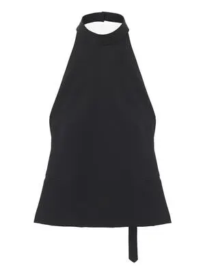 Alexander McQueen Sleeveless High Neck Top - Black