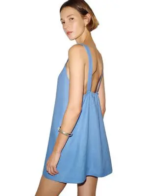 Reformation Arya Linen Mini Dress - Ivory | Editorialist