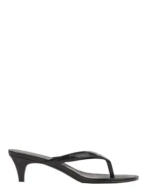 REFORMATION Amelia Heeled Thong Sandal - Black