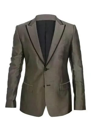 Dolce & Gabbana Slim-fit Silk Blazer - Brown