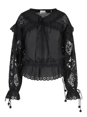 ISABEL MARANT ÉTOILE Isabel Marant "Nowana" Cotton Blouse With Sangallo Details