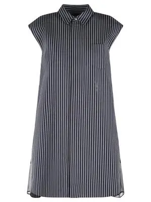 SACAI Sacai Cotton Blend Dress With Polyester Detail