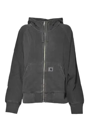 Carhartt Work In Progress Zip-up Hoodie With Pockets - Nero