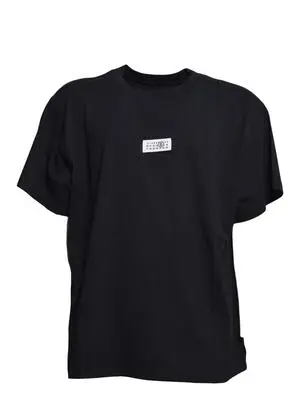 MAISON MARGIELA Black Cotton T-shirt - Nero
