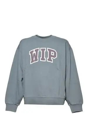 Carhartt Work In Progress Relaxed Fit Crewneck Sweatshirt With Graphic Applique - Blu