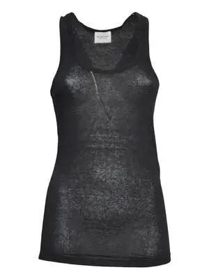 MARANT ETOILE Sleeveless Sheer Top - Nero