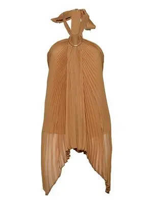 Max Mara Halter Neck Draped Top - Cammello