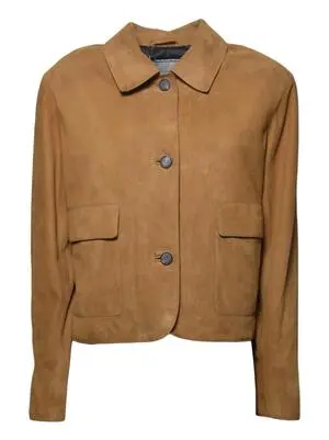 Tagliatore Suede Jacket - Marrone