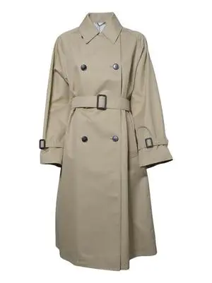 Max Mara Double Breasted Trench Coat - Beige