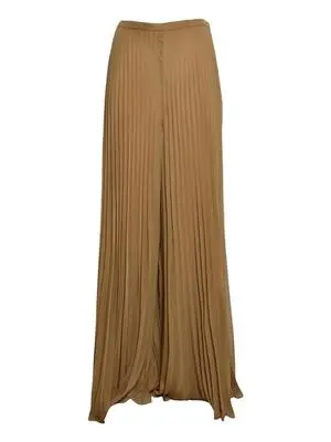 Max Mara Pleated Wide Leg Trousers - Cammello