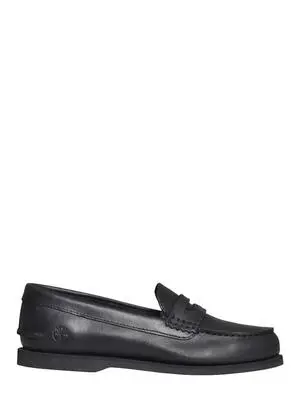 Timberland Black Leather Loafers - Nero