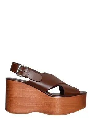 Max Mara Platform Sandals - Cuoio