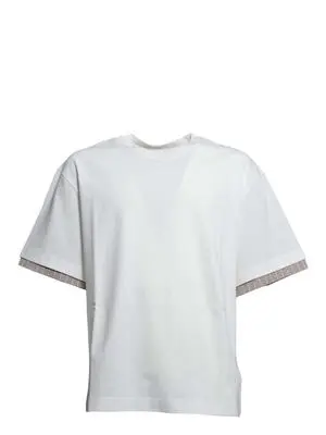 JIL SANDER Layered Sleeve T-shirt - Bianco