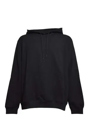 MSGM Msgm Black Cotton Logo Hoodie Nero