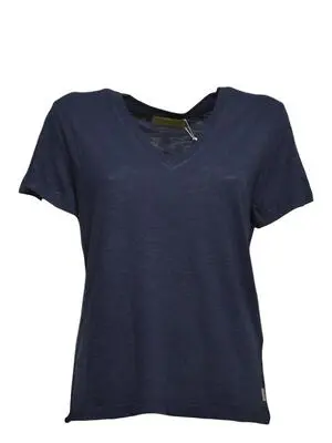Momoni V-neck T-shirt - Blu