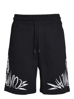 MARCELO BURLON COUNTY OF MILAN Printed Shorts - Nero