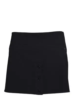 COURREGES Courrèges Black Button-Detailed Mini Skirt