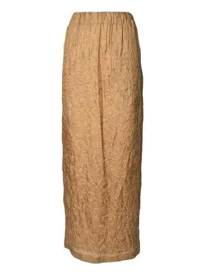 Max Mara Crinkled Maxi Skirt - Cammello