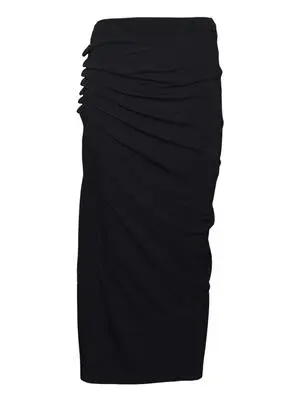 Rabanne Ruched Button Detailed Skirt - Nero