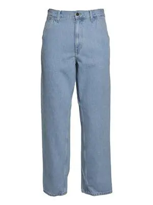 Carhartt Work In Progress Light Wash Straight Leg Carpenter Jeans - Blu