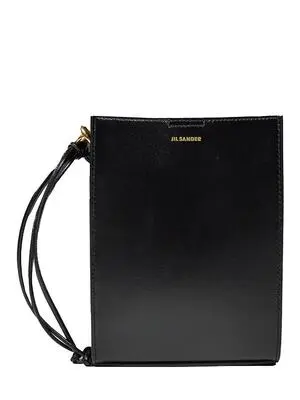 JIL SANDER Jil Sander Black Leather Drawstring Bag Nero