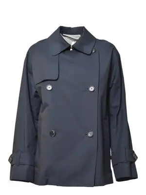 MAX MARA CUBE Double Breasted Trench Coat - Mmarrone