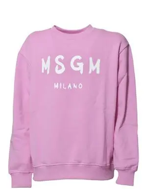 MSGM MSGm Milano Crew Neck Pullover Rosa