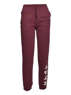 MSGM MSGM Drawstring Waist Joggers With Logo Detail Bordeaux