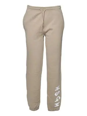 MSGM MSGM Logo Detailed Joggers Beige