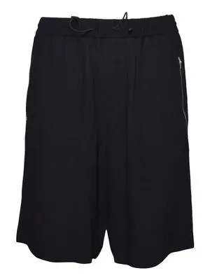WALES BONNER Black Drawstring Shorts With Contrast Piping - -97