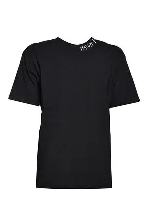 MSGM MSGM T-Shirt With Embroidered Logo Nero