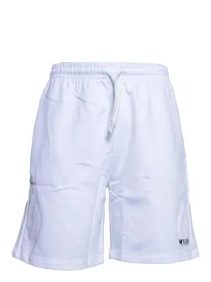 MSGM MSGM Drawstring Waist Shorts Bianco