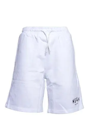 MSGM MSGM Relaxed Fit Drawstring Shorts Bianco