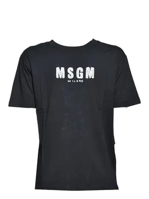 MSGM Milano" Logo T-shirt - Nero