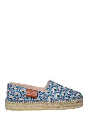 Etro Etro Espadrille Flats With Floral Print Azzurro/blu
